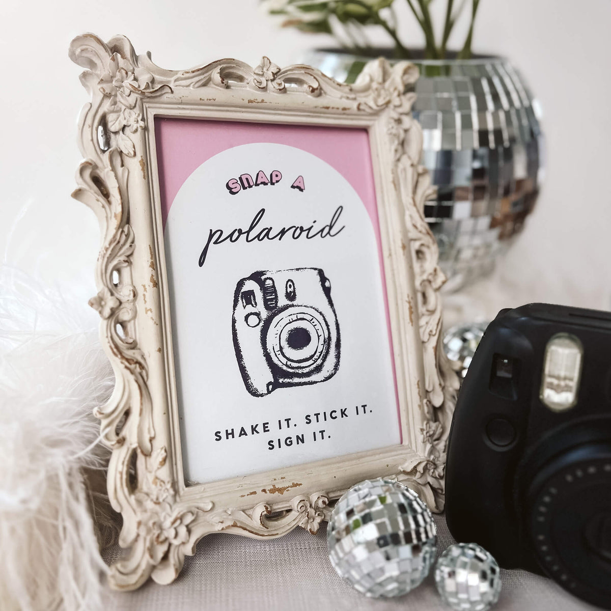 Galactic Disco Collection | Polaroid Guestbook Sign – Midcoast Affair